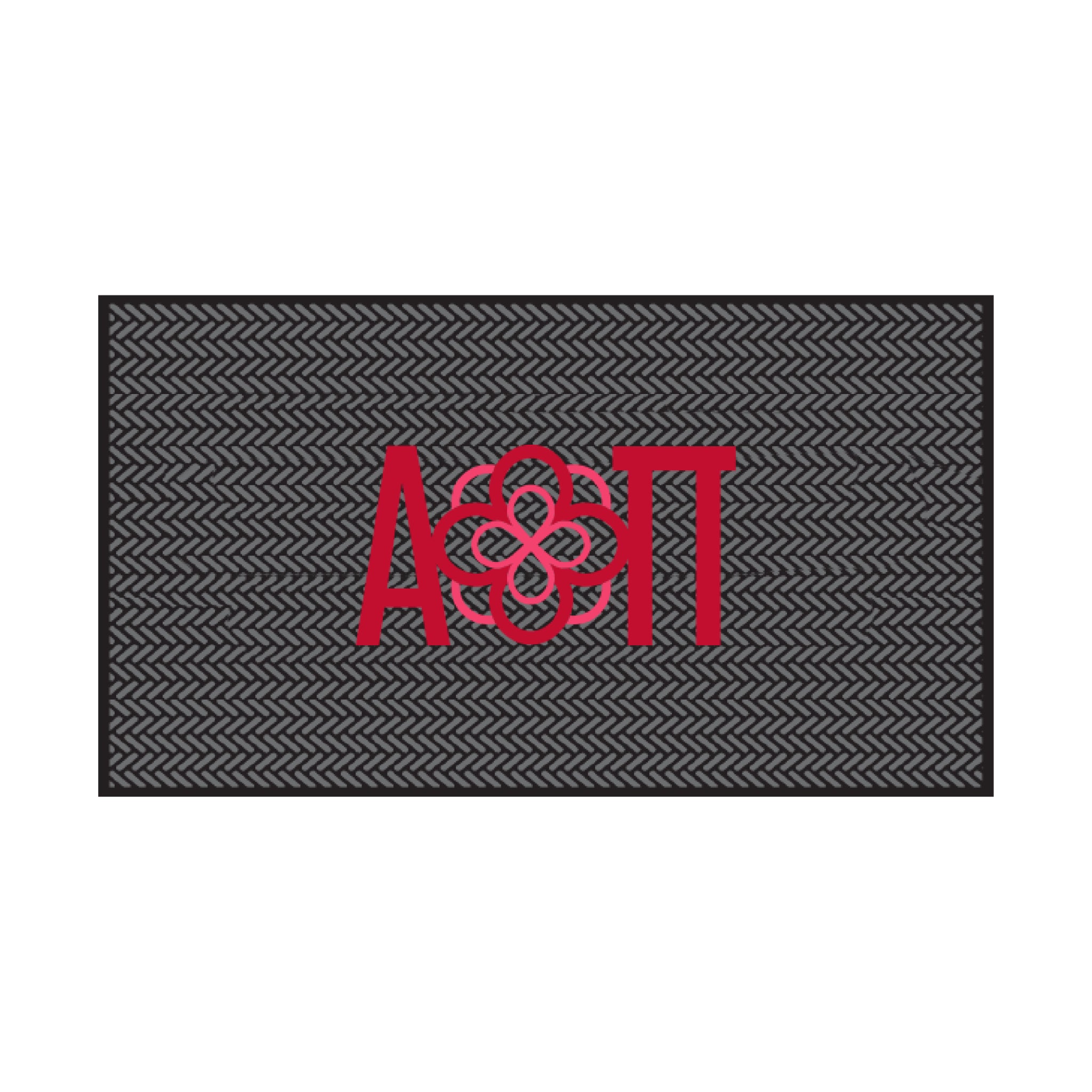 Alpha Omicron Pi Shoe Scraper Mat- Letters – Greek-Rugs.com