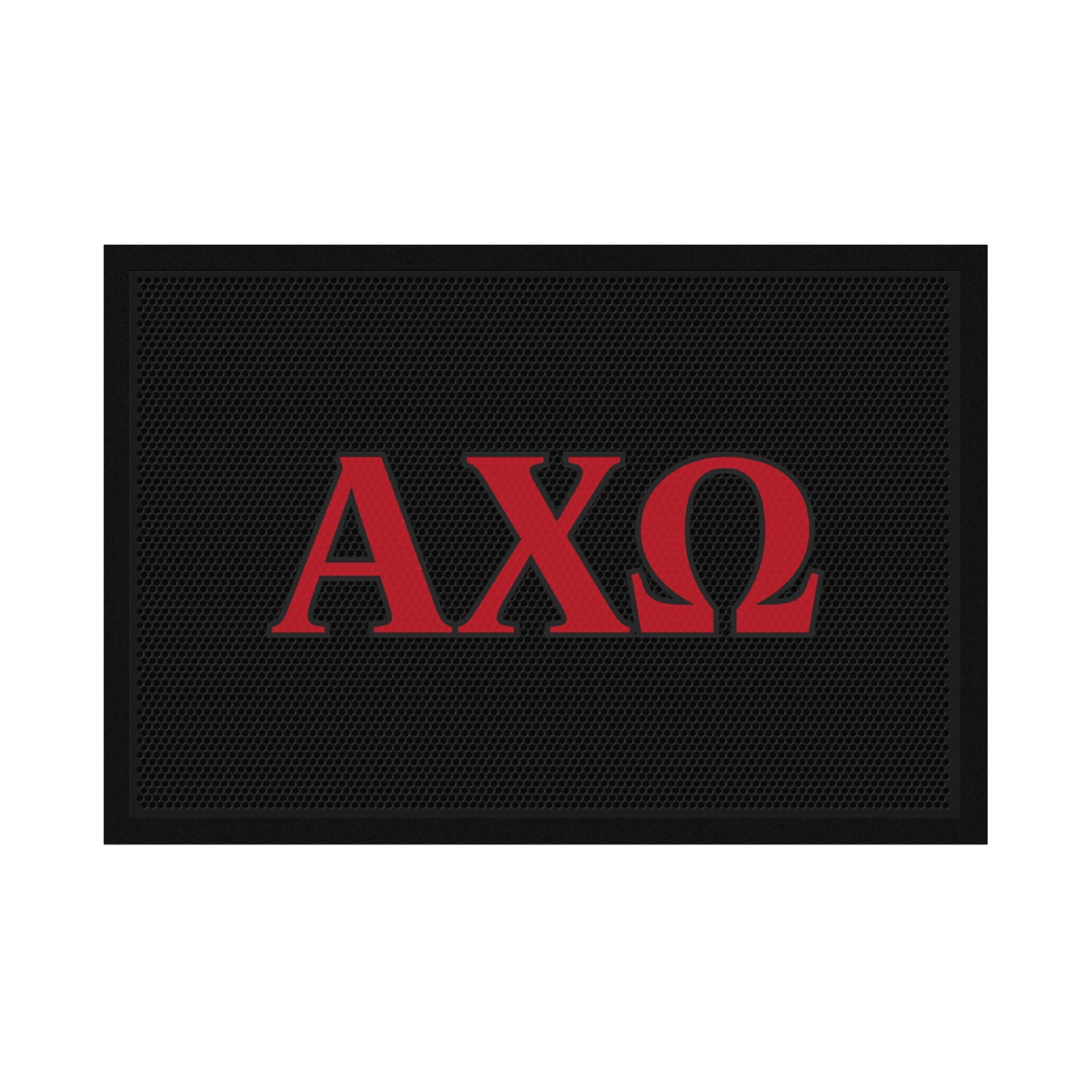 Alpha Chi Omega Shoe Scraper Letters Mat – Greek-Rugs.com
