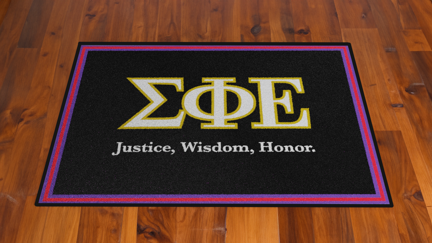 Sigma Phi Epsilon "Letters" Mat (4' x 6') – Greek-Rugs.com