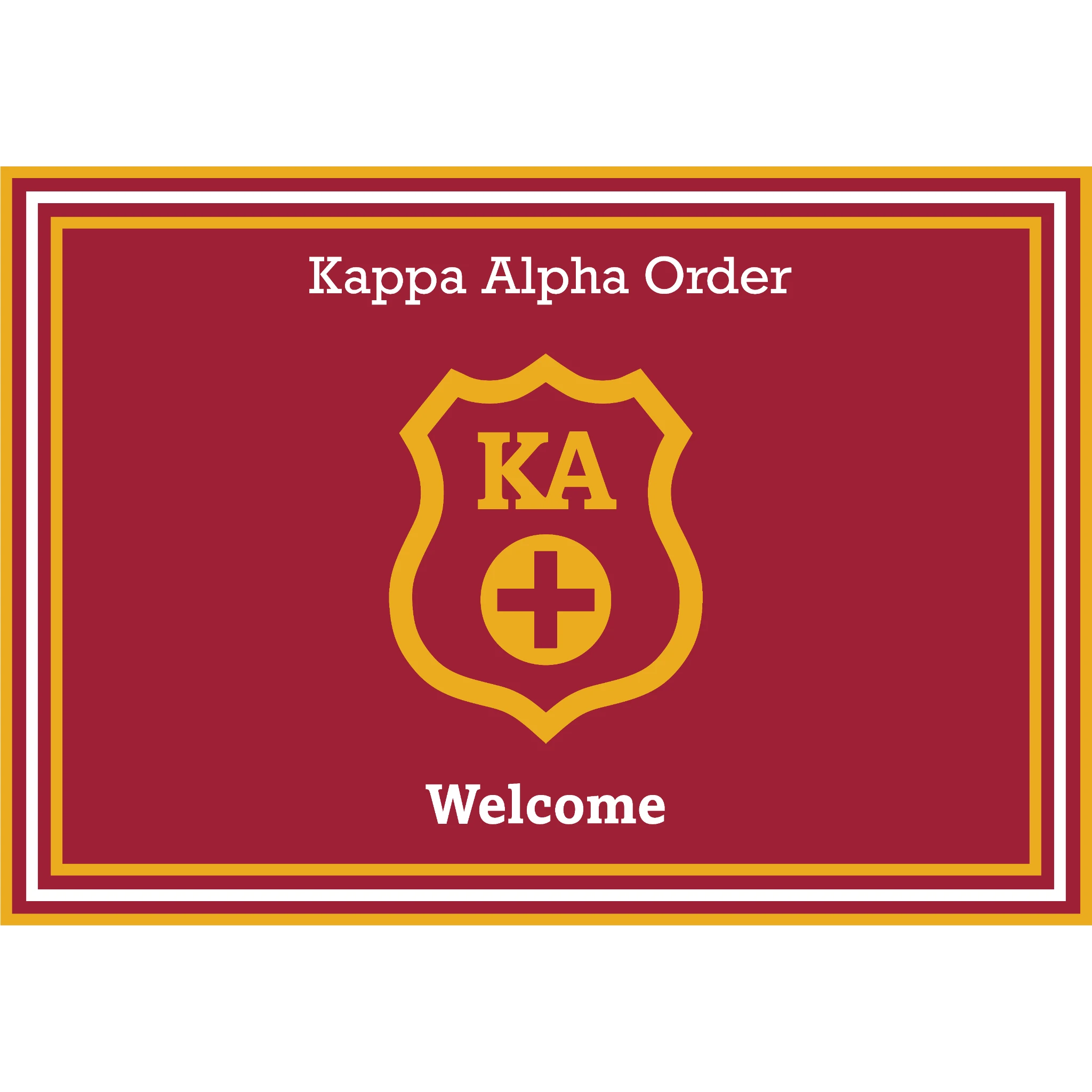 Kappa Alpha Order Mat- Welcome – Greek-Rugs.com