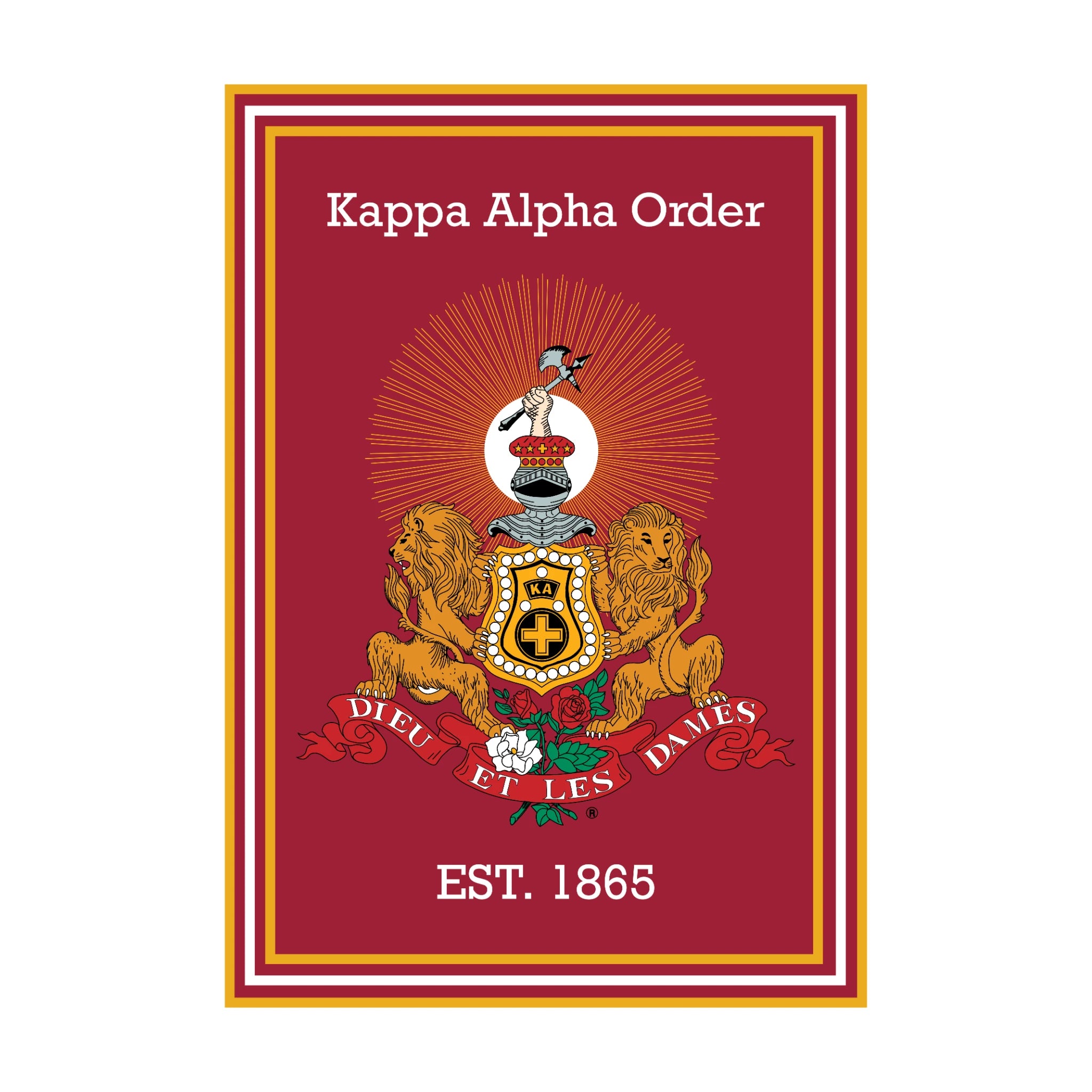 Kappa Alpha Order Rug- Crest – Greek-Rugs.com
